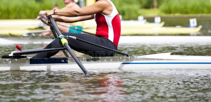 3 Rowers stock photo. Image of health, lake, enjoyment - 7061328