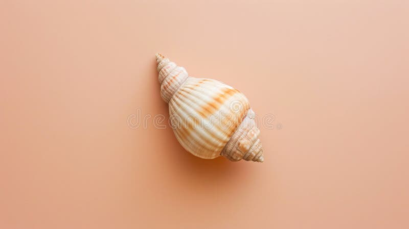 A Single Seashell, Delicately Placed Against a Colored Background ...
