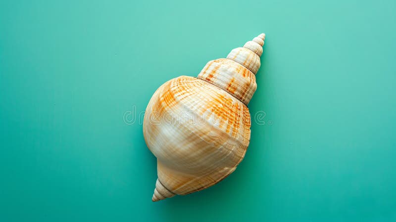 A Single Seashell, Delicately Placed Against a Colored Background ...