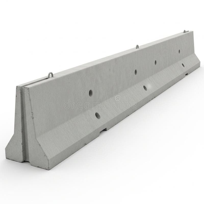 Single Concrete Jersey Barrier Stock Illustrations – 14 Single Concrete ...