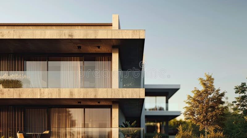 A Single-section Low-rise Building Spanning Three Floors, Showcasing ...