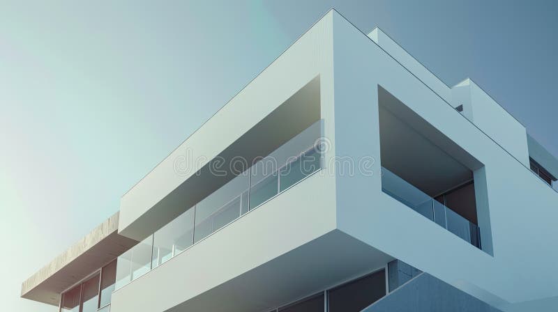 A Single-section Low-rise Building Spanning Three Floors, Showcasing ...