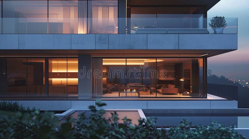 A Single-section Low-rise Building Spanning Three Floors, Showcasing ...