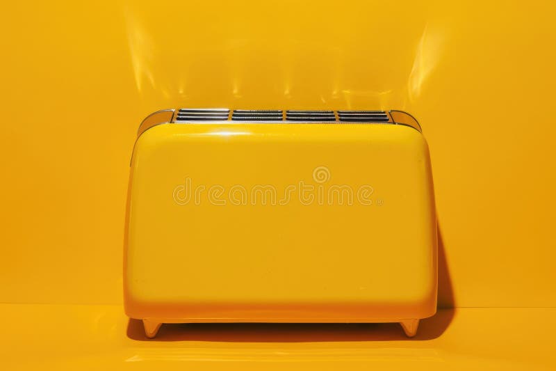 A Single-serve Toaster with a Bright Yellow Color, Placed on a Flat ...