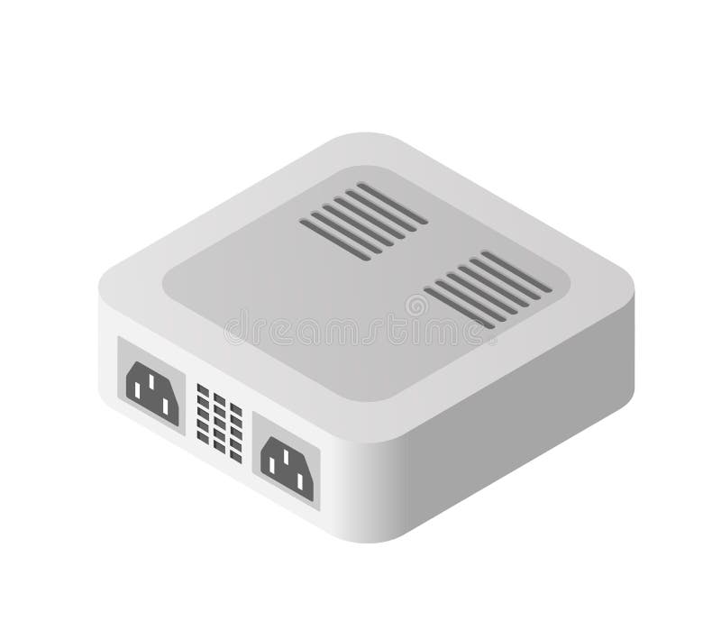 Single Server Power Supply Adapter Technology of Connection Data Stock ...