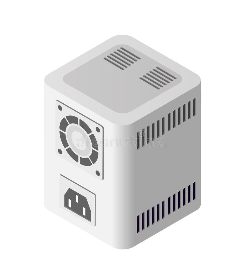 Single Server Power Supply Adapter Technology of Connection Data Stock ...