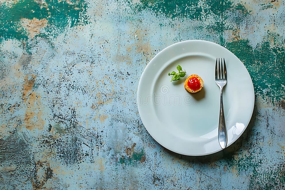 Single Serving Appetizer on Rustic Background Culinary Minimalism Stock ...