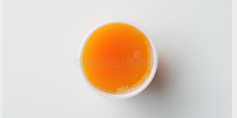 A Single Serving of Orange Juice on a Clean White Surface Stock Image ...
