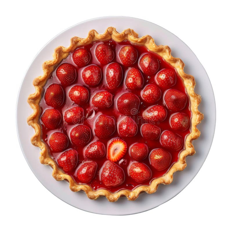 A Single Serving of Strawberry Pie Stock Photo - Illustration of ...