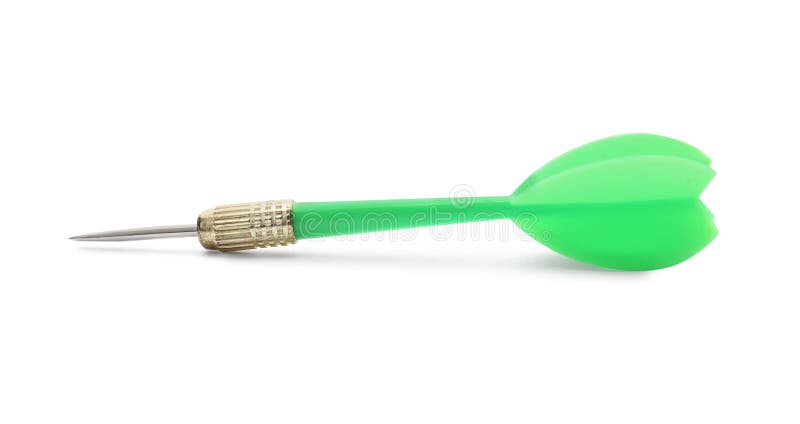 Single Sharp Green Dart Isolated Stock Photo - Image of leisure, bright ...