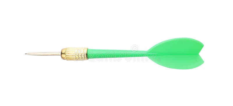 Single Sharp Green Dart Isolated on Stock Image - Image of leisure ...