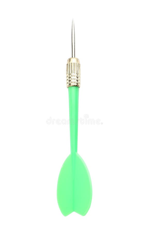 Single Sharp Green Dart on White Stock Image - Image of accurate ...