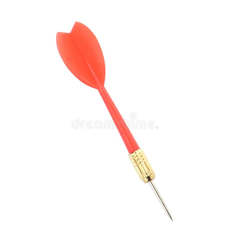 Single Sharp Red Dart Isolated on Stock Photo - Image of business, game: 156574256