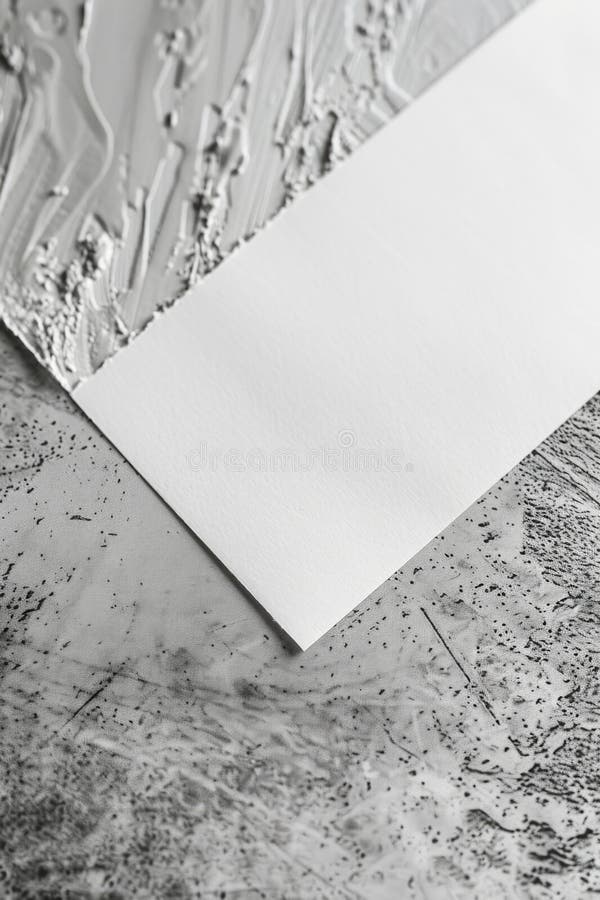 A Single Sheet of Paper Rests on a Flat Surface Stock Image - Image of ...