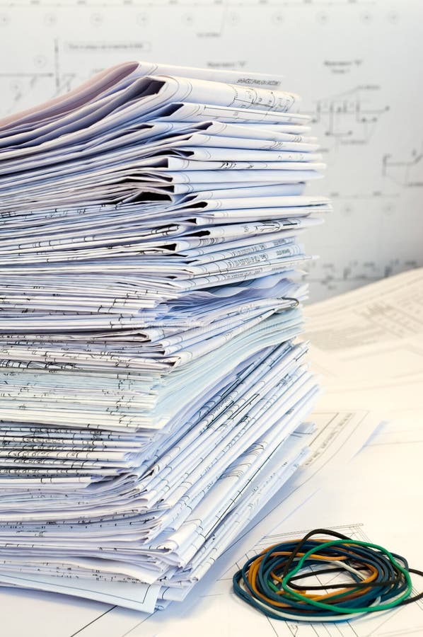 Single-sheet Stationery of Project Drawings Stock Photo - Image of ...