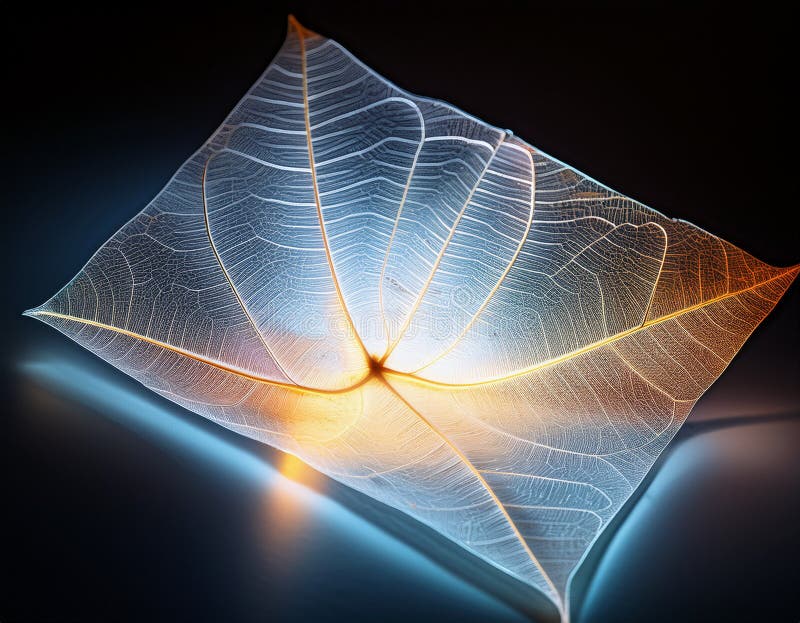 A Single Sheet of Translucent Paper Illuminated from Behind, Creating a ...