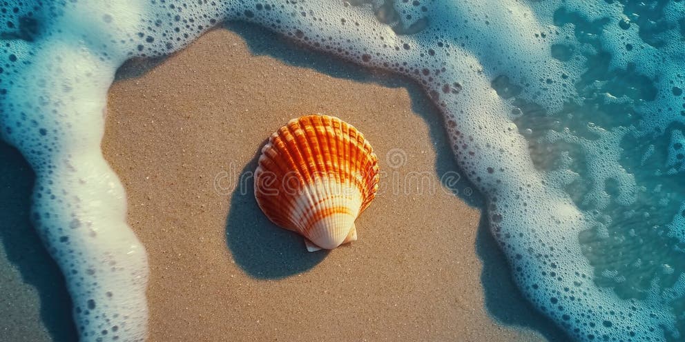 Beach Shell stock image. Image of generated, summer - 382076473