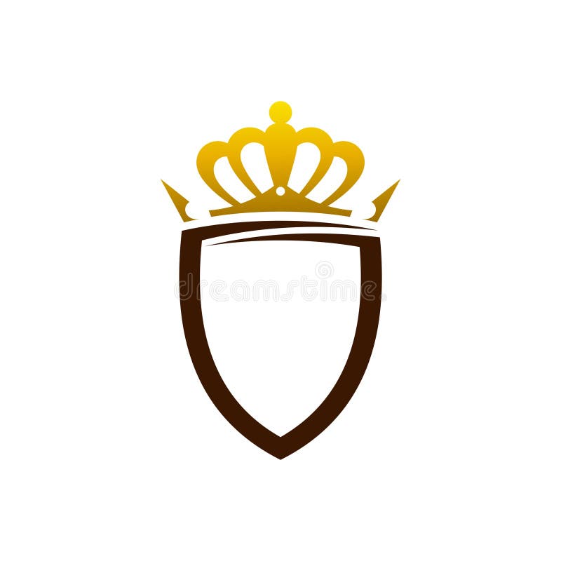 Shield Logo Crest Symbol, Crown Logo and Shield Stock Vector ...