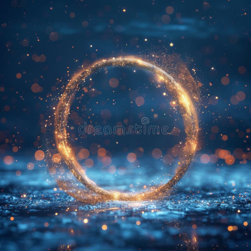 A Single, Shimmering Circle, Adorned with Delicate Sparkling Textures ...