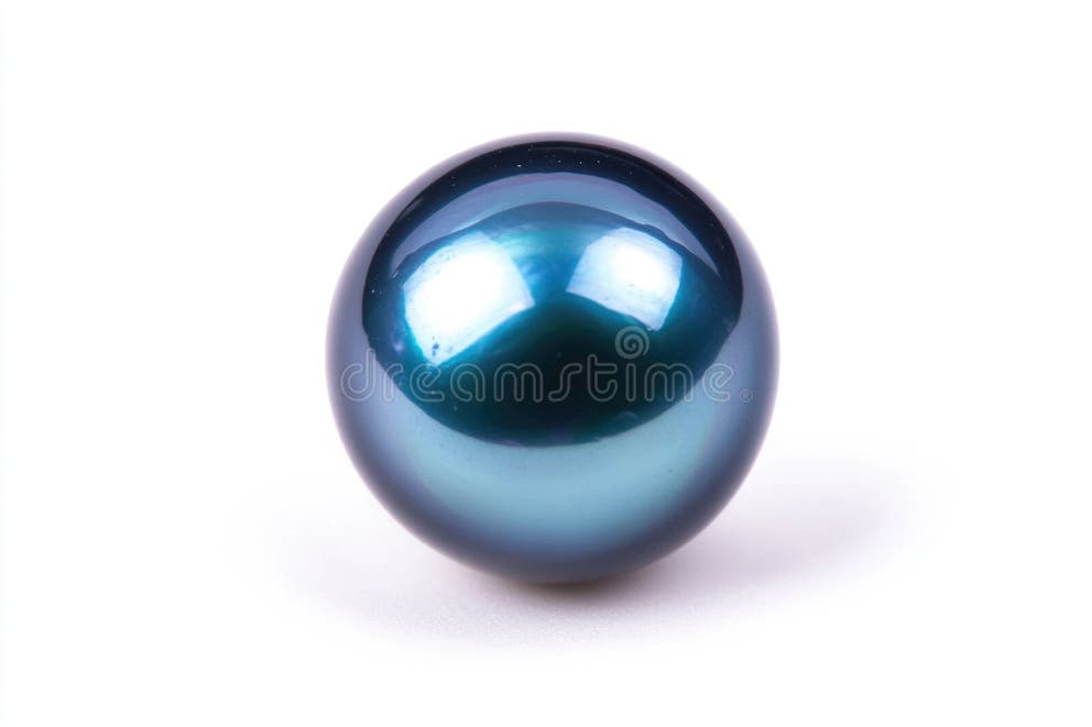 A Single Shiny Blue Ball Placed on a White Surface Stock Image - Image ...