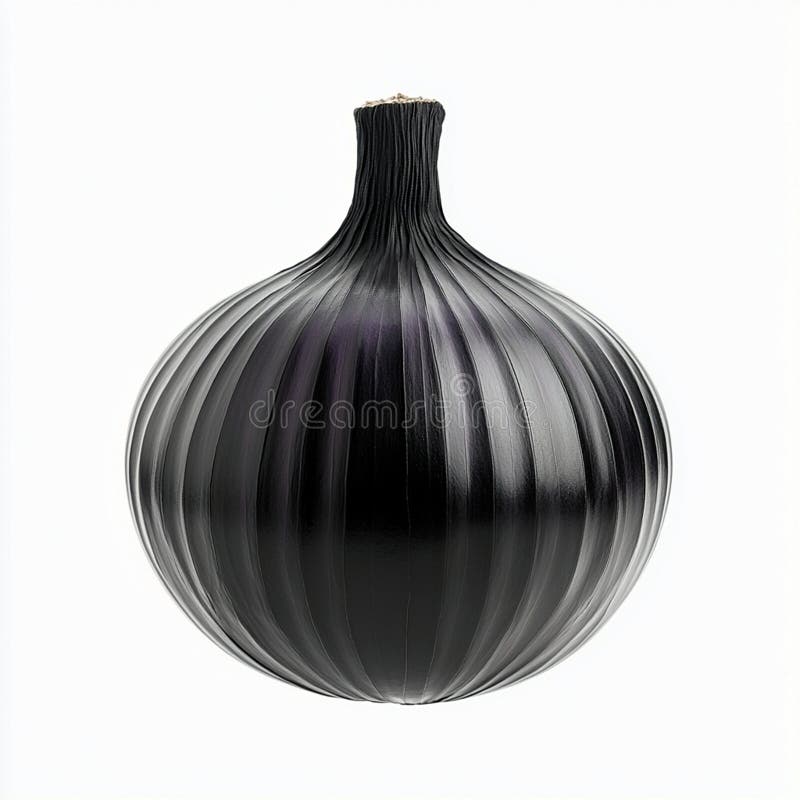 Single Shiny Bulb of Garlic on a Clean White Background Isolated on ...