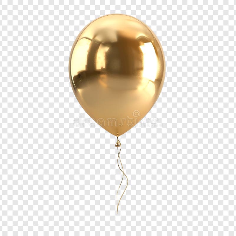 Shiny Gold Balloon stock illustration. Illustration of symbol - 336331068