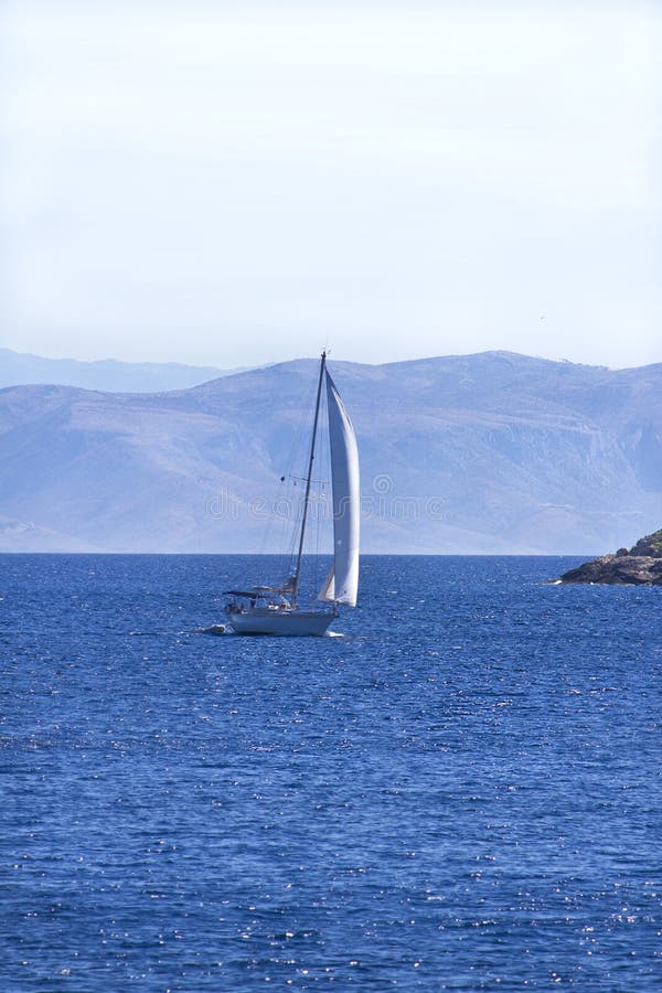 Single ship on the sea stock photo. Image of boat, portrait - 25617932