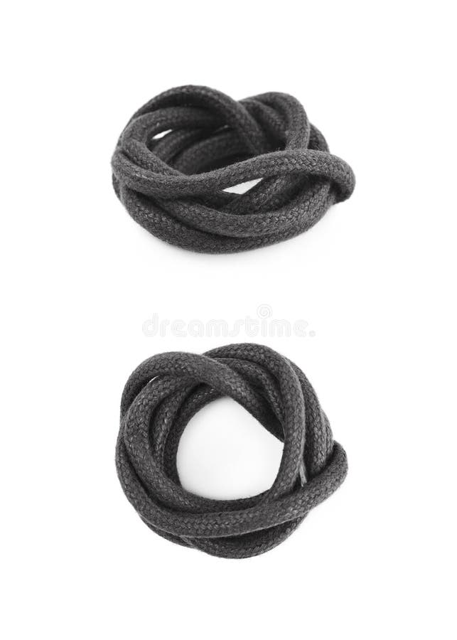 Single Shoe Lace String Folded Stock Image - Image of black, shoelace ...