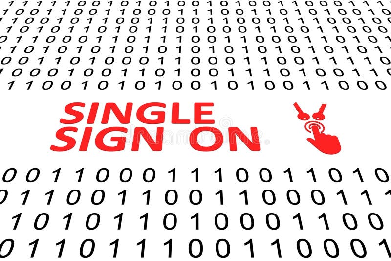 Single sign on stock illustration. Illustration of internet - 89238257