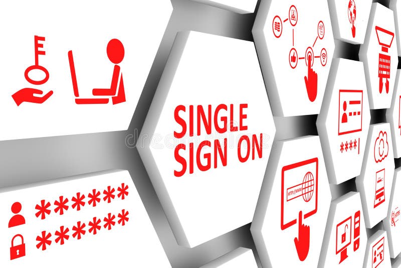 SINGLE SIGN on Concept Cell Background Stock Illustration ...