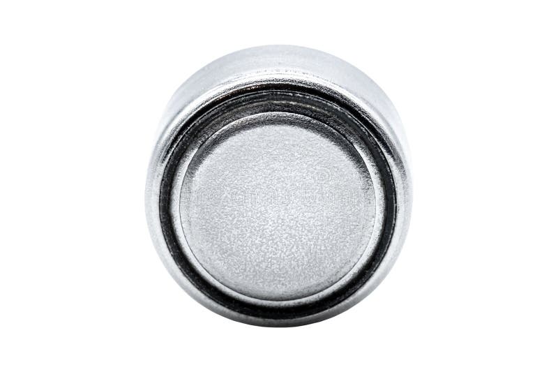 Single Silver Button Cell Battery Stock Photo - Image of ecology ...
