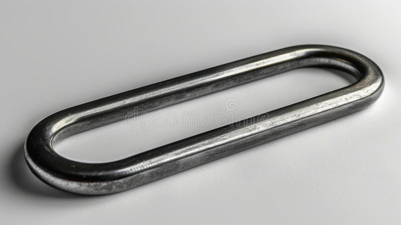 A Single Silver Paperclip on a White Background Stock Photo - Image of ...