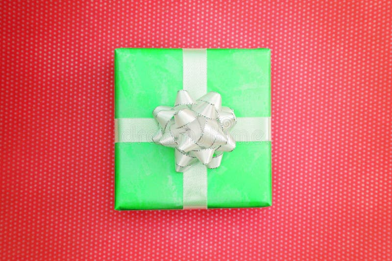 Single Simple Wrapped Present on a Matching Background Stock Image ...