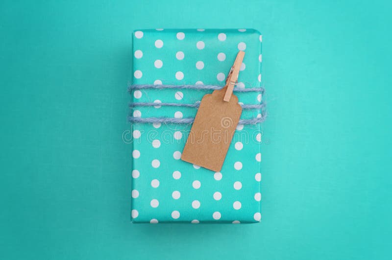 Single Simple Wrapped Present on a Matching Background Stock Photo ...