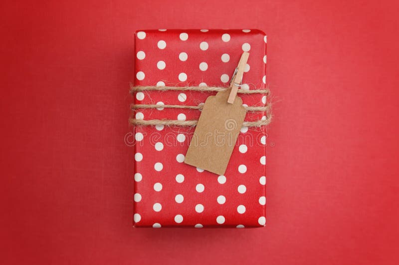 Single Simple Wrapped Present on a Matching Background Stock Image ...