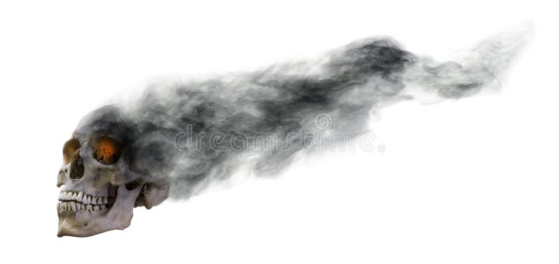 Skull with Red Smoke on Black Background,Halloween Day Stock Photo ...