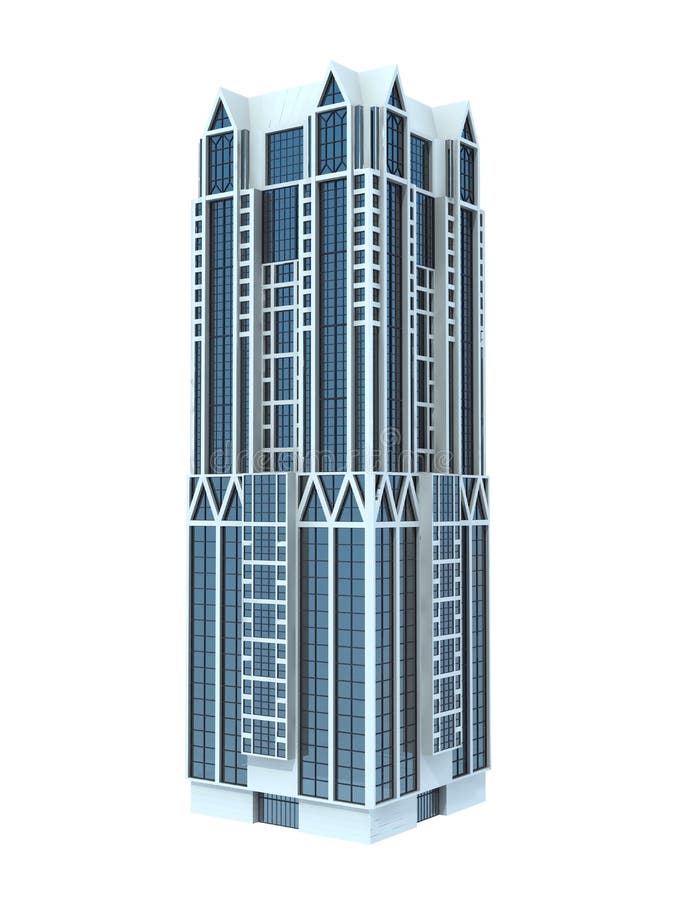 Single skyscraper stock illustration. Illustration of office - 55446700