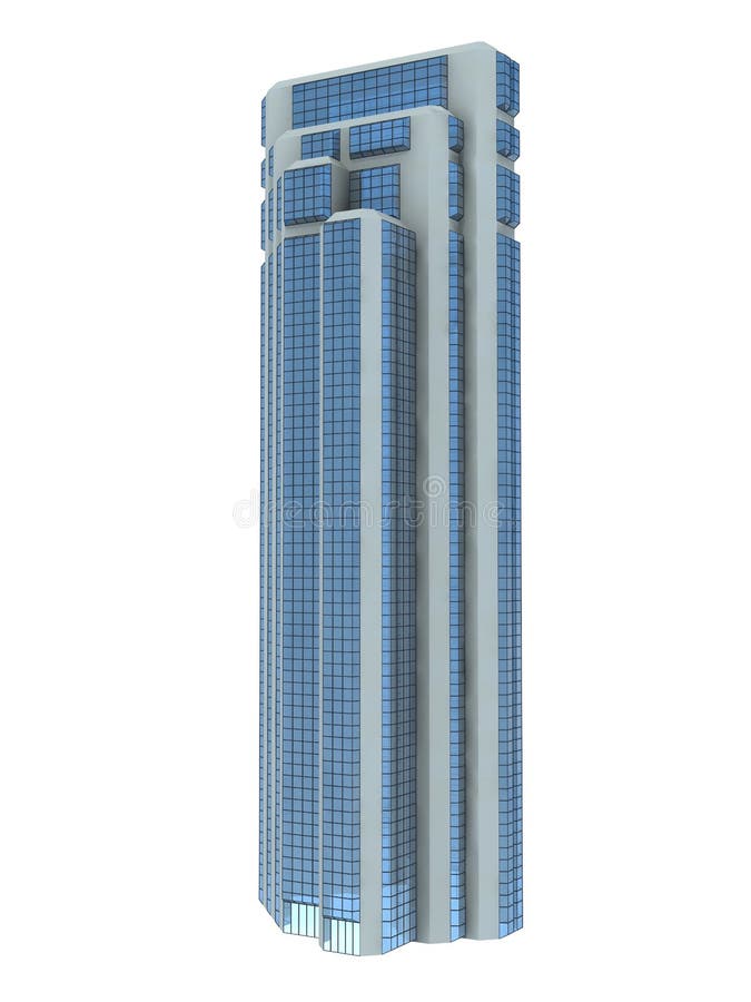 Single skyscraper stock illustration. Illustration of commercial - 56436298