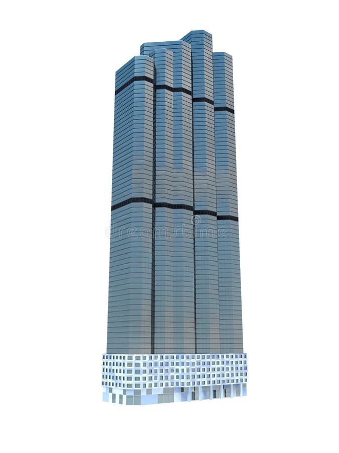 Single skyscraper stock illustration. Illustration of isolated - 56894854