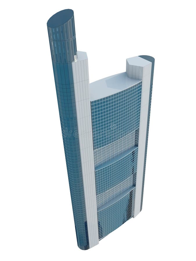 Miniature Model of the Office Building. White Background Stock ...