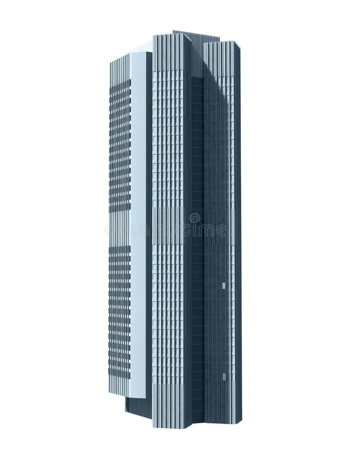 Single skyscraper stock illustration. Illustration of business - 52125643