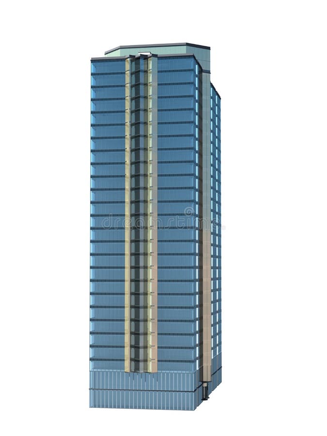 Single skyscraper stock illustration. Illustration of vitrolite - 55815804