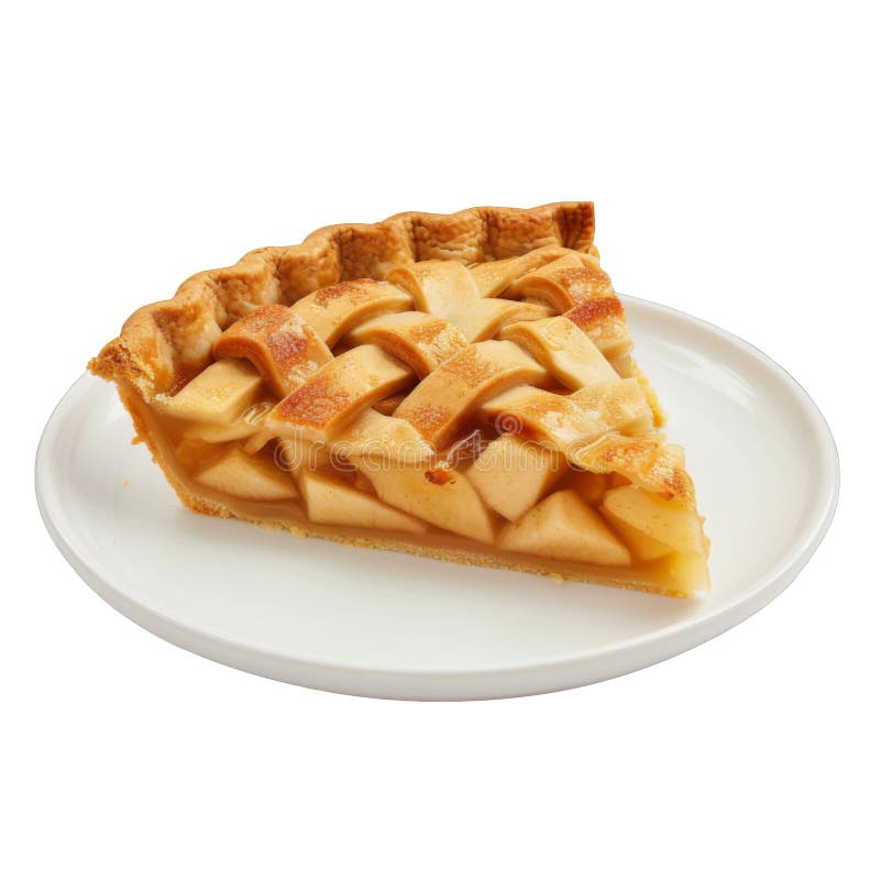 A Single Slice of Apple Pie with a Lattice Crust Stock Illustration ...