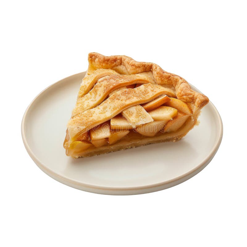 A Single Slice of Apple Pie with a Lattice Crust Stock Illustration ...