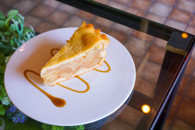 A Single Slice of Apple Pie Stock Photo - Image of gourmet, apple ...