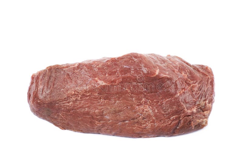 Single Slice of Beef Meat Isolated Stock Image - Image of butcher ...