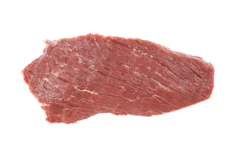 Single Slice of Beef Meat Isolated Stock Image - Image of bloody, juicy ...
