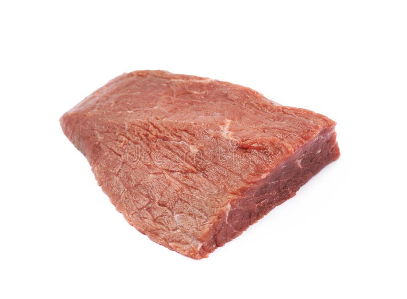 Single Slice of Beef Meat Isolated Stock Image - Image of fillet, beef ...
