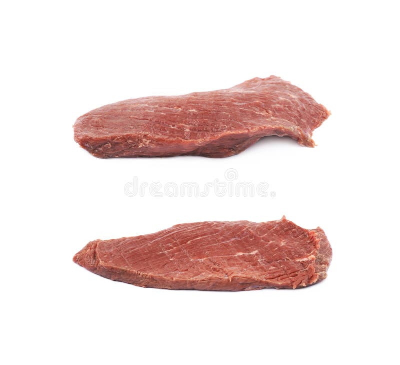 Single Slice of Beef Meat Isolated Stock Image - Image of ingredient ...
