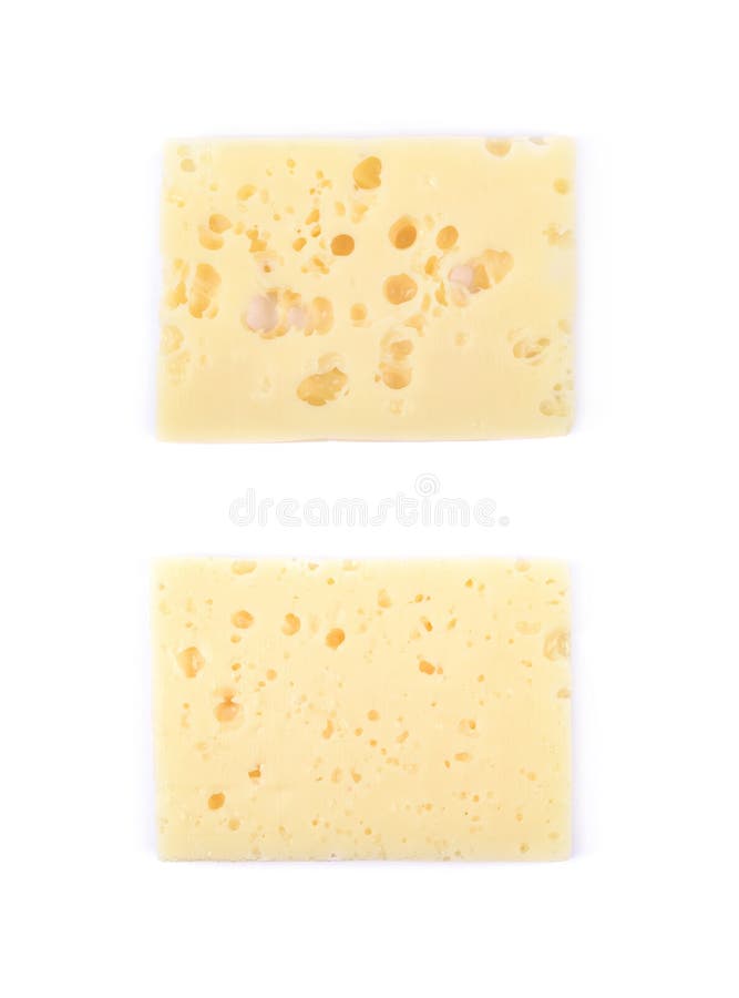 Single Slice of Cheese Isolated Stock Photo - Image of object ...